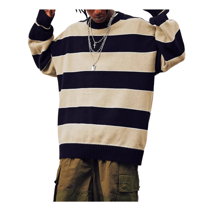Streetwear Striped Knit Sweater | Grailed