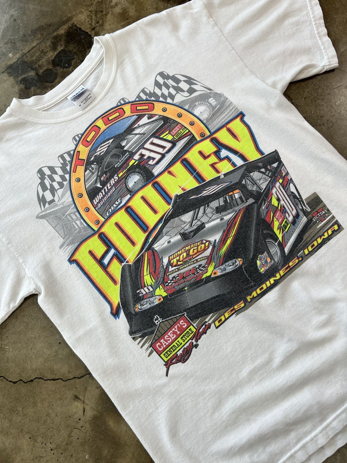 NASCAR × Vintage Vintage Todd Cooney Des Moines Casey's Racing Team Tee ...