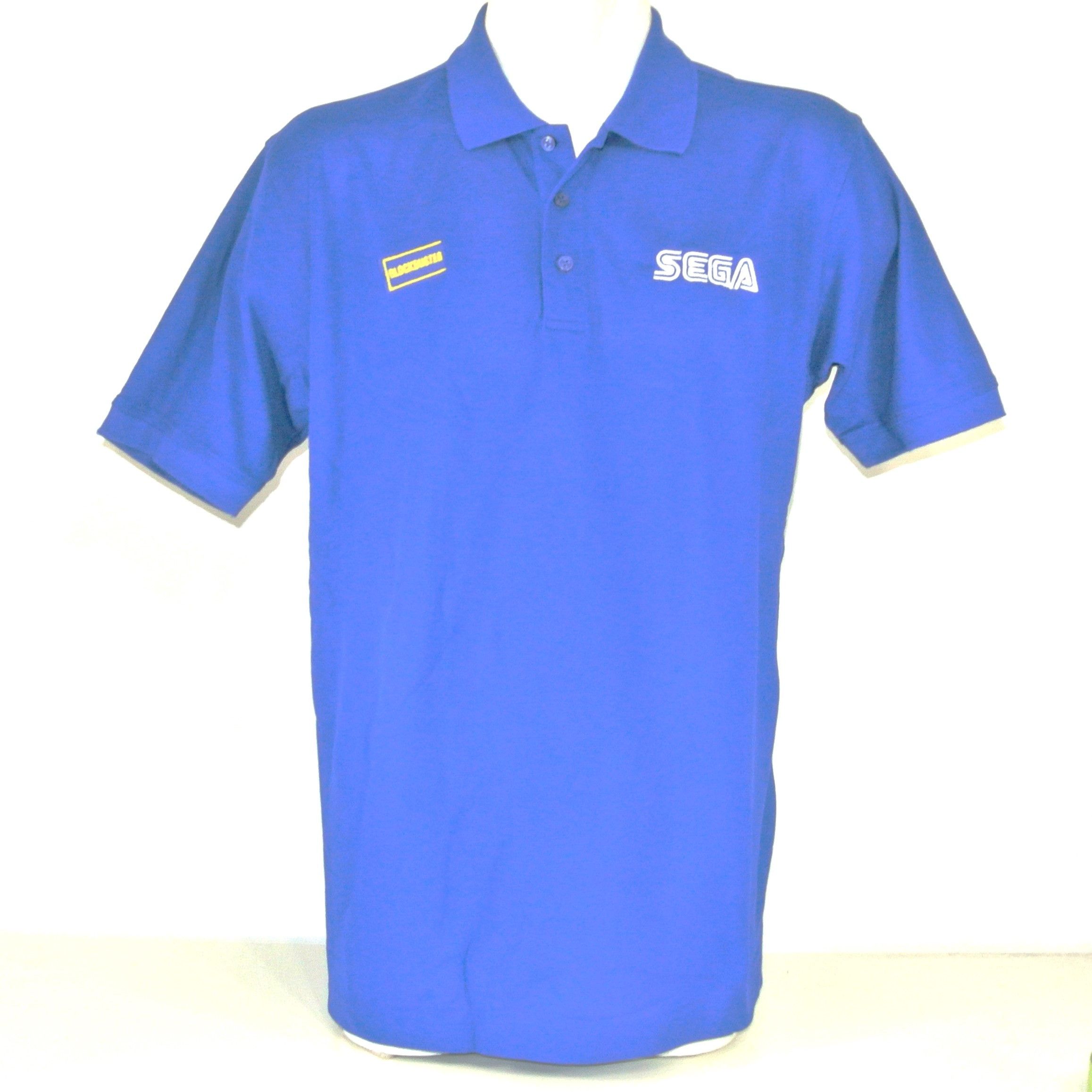 Mando BLOCKBUSTER Video SEGA Employee Uniform Polo Shirt Blue | Grailed