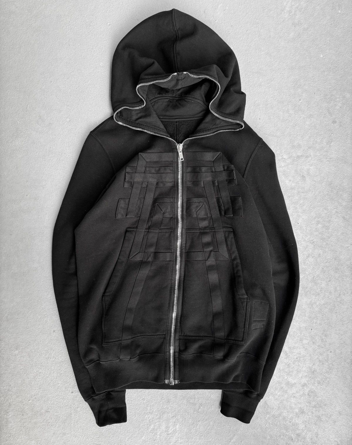 Rick Owens DRKSHDW SS20 “TECTUALT” Pyramid Gimp Hoodie | Grailed