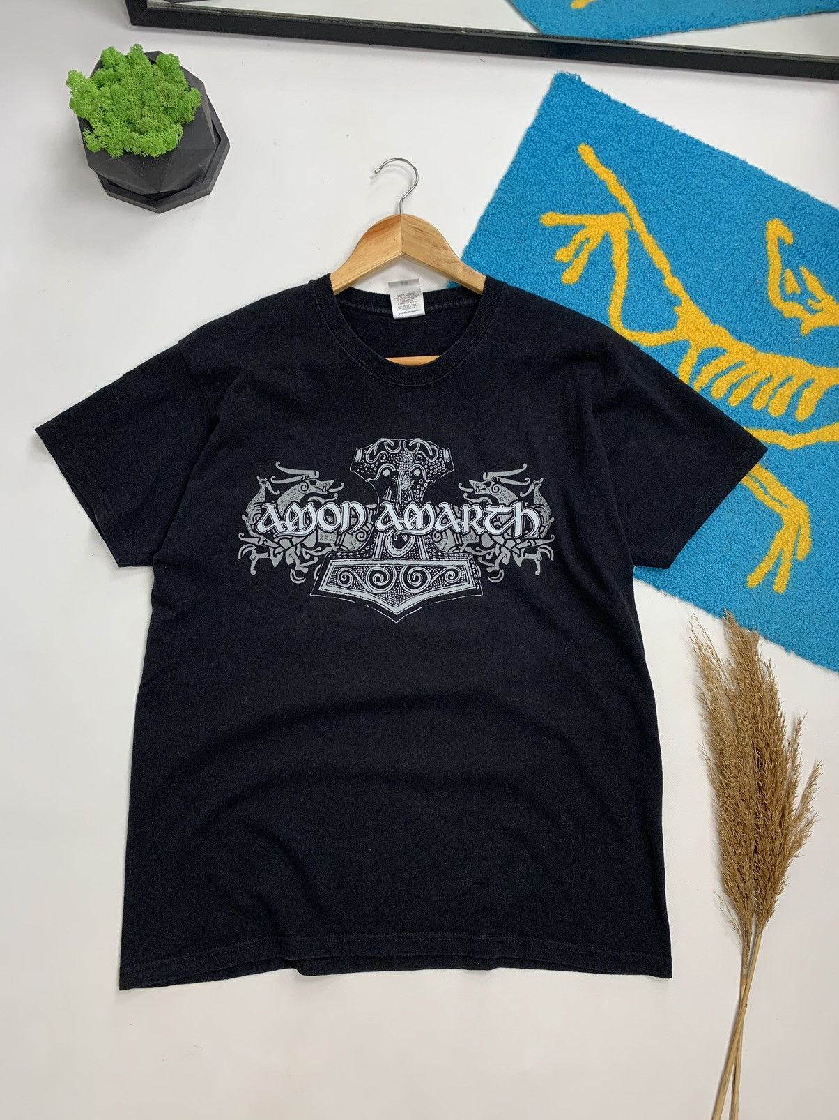 Band Tees × Vintage Vintage Amon Amarch Mjolnir T-Shirt | Grailed