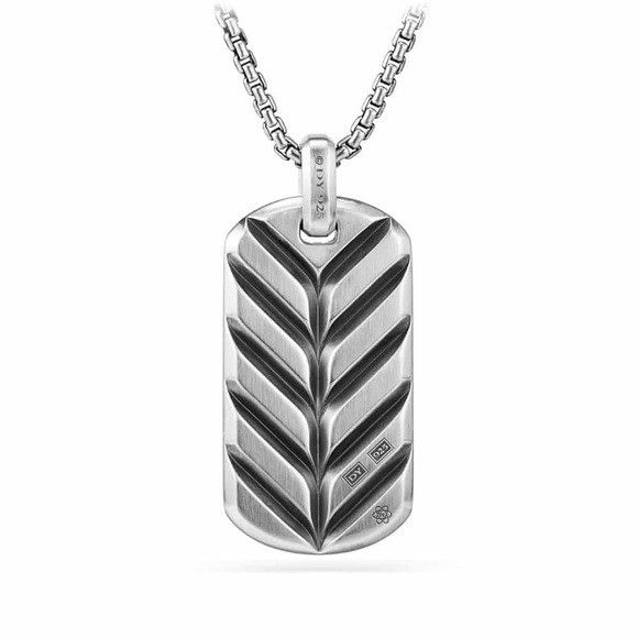 David Yurman David Yurman 18k gold and sterling silver streamline tag ...