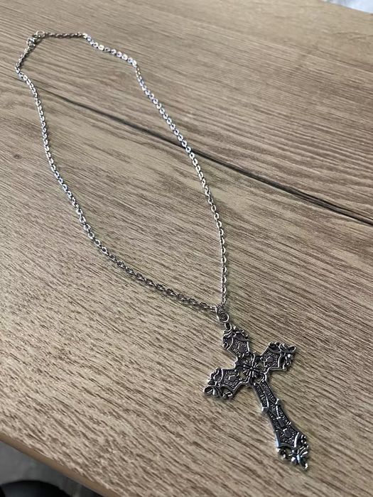 Vintage Silver Cross Jesus Chain Goth Chrome God Pendant Necklace | Grailed