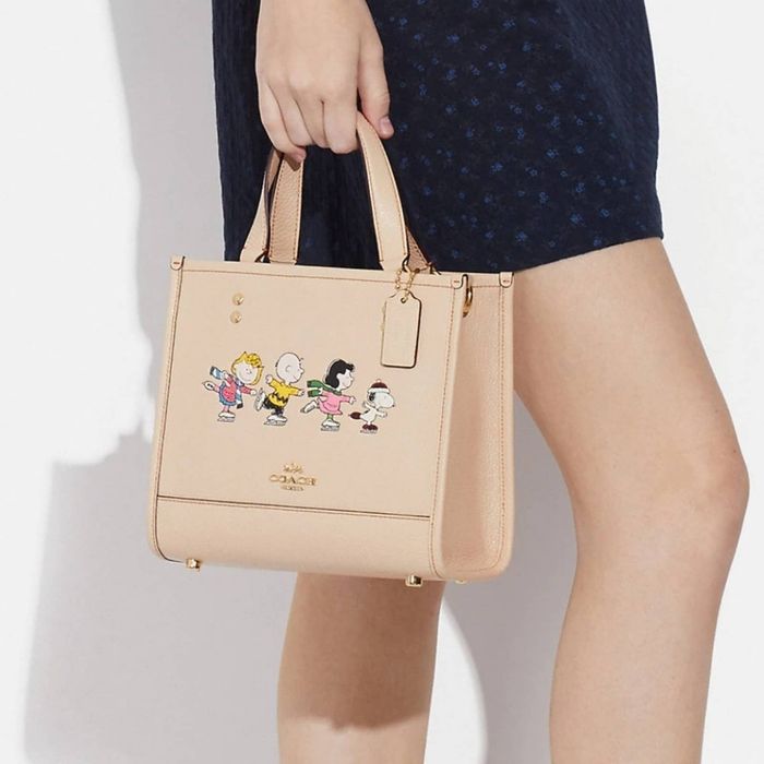 Coach New Coach Peanuts Dempsey Tote 22 With Snoopy Print Purse | Grailed