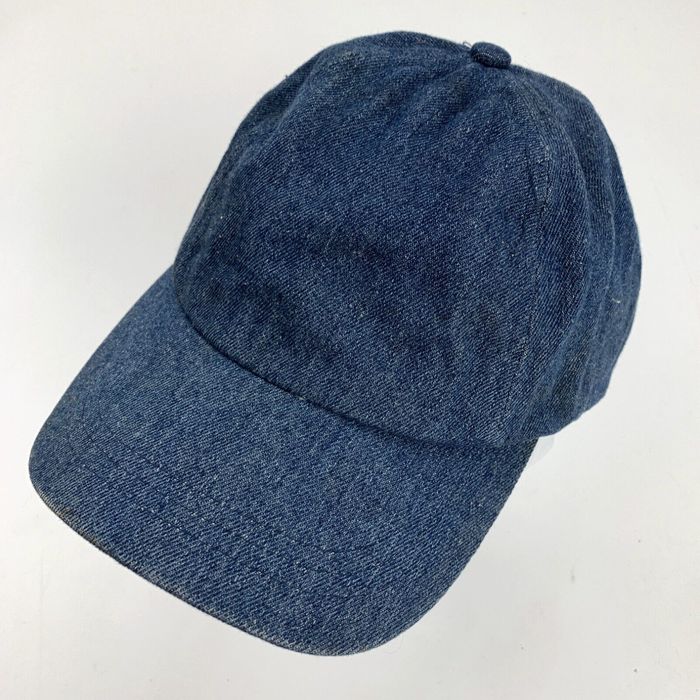 Vintage Unbranded Blank Blue Denim Ball Cap Hat Adjustable Baseball ...