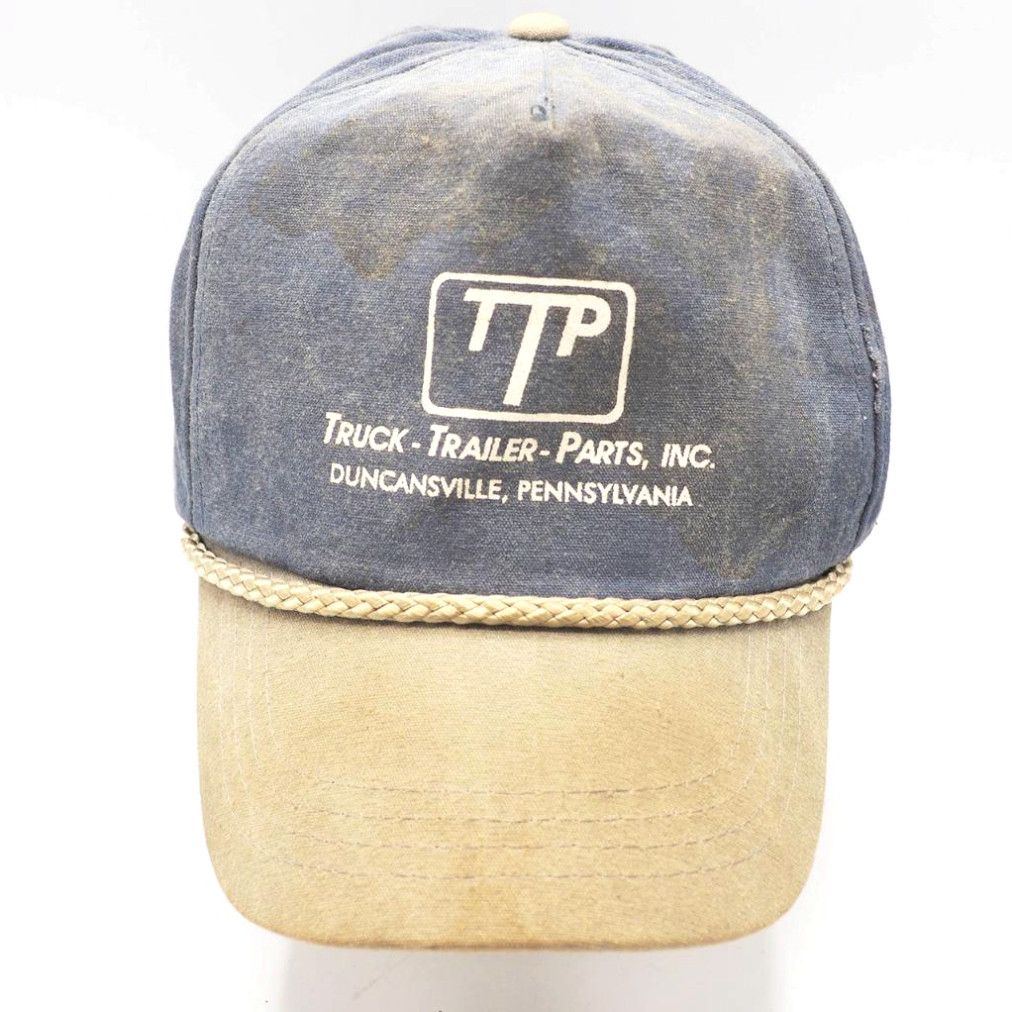 Vintage Snapback Trucker Farmer Hat Cap Truck Trailer Parts Lightly ...