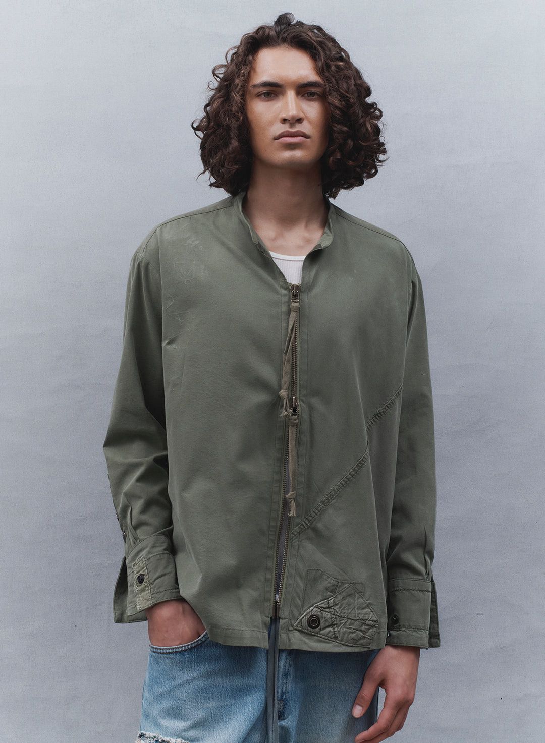 Greg Lauren $1150 Greg Lauren Army Tent Zip Front Studio Jacket | Grailed