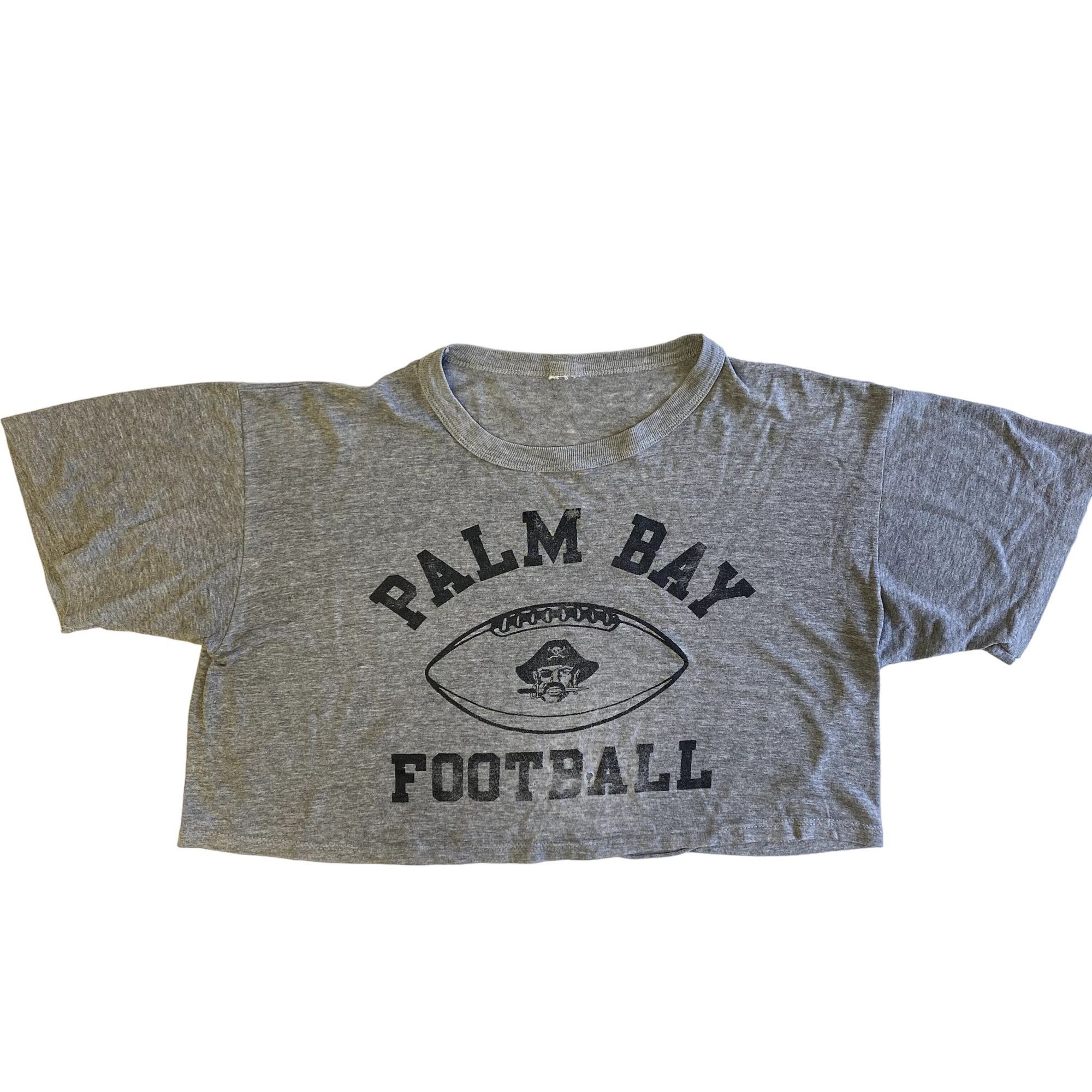 Unkwn 80's Heather TRI BLEND Palm Bay PIRATES Football Cropped XL | Grailed