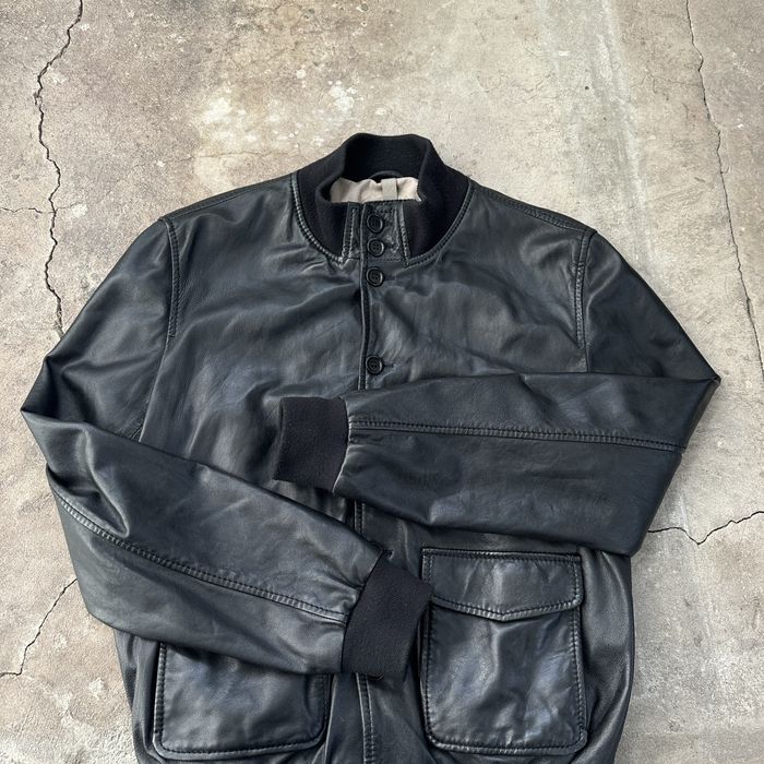 Italian Designers Vintage Pollini Italian Calfskin Leather Bomber ...