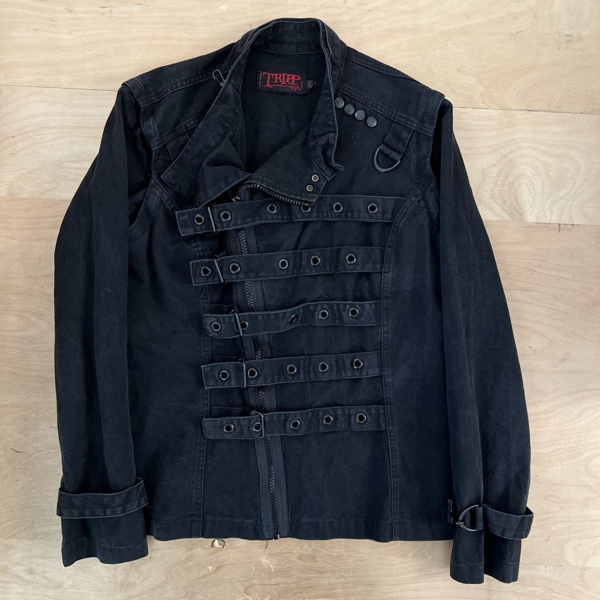 Tripp Nyc × Vintage Vintage Tripp NYC Straight Jacket L Black 90s Rave ...
