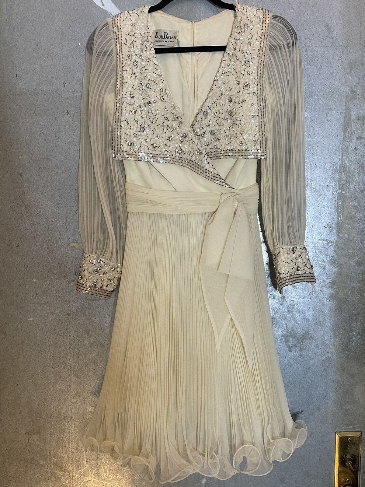 Vintage Jack Bryan by Dupuis 1980s Beaded Bow Dress | Grailed