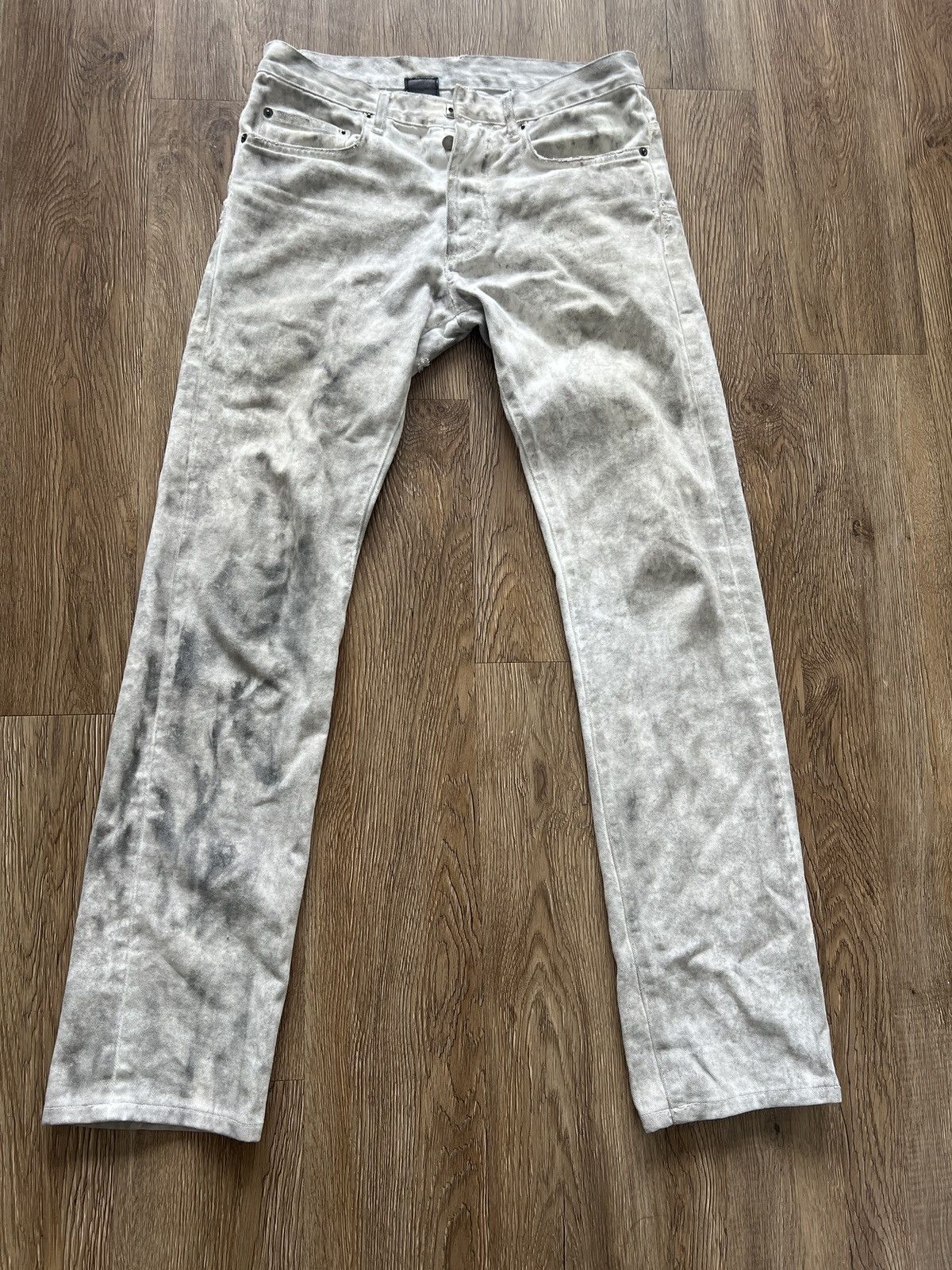Dior SS06 Hedi Slimane dirty snow denim jeans | Grailed