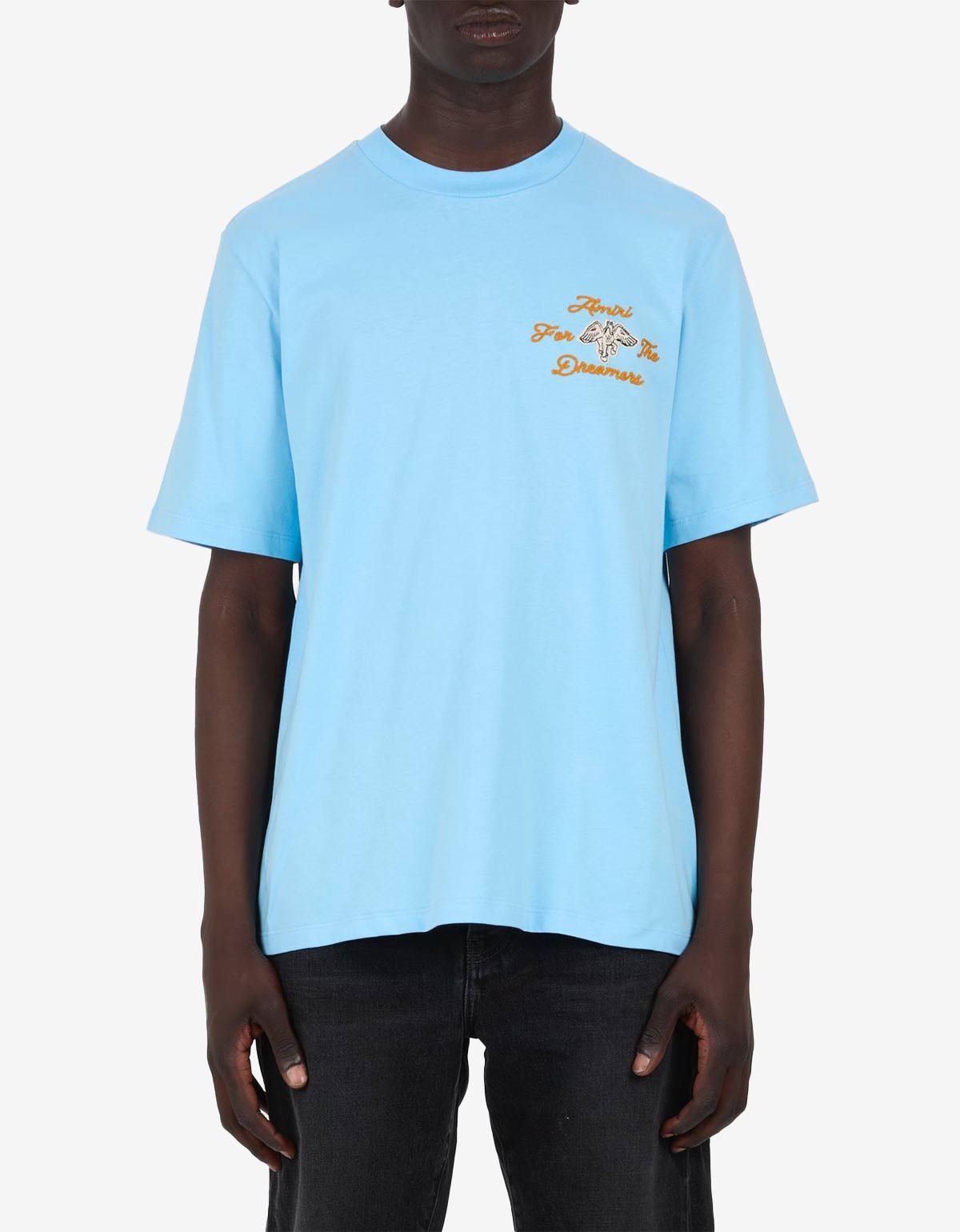 Amiri Amiri Blue Embroidered Dreamers T-Shirt | Grailed