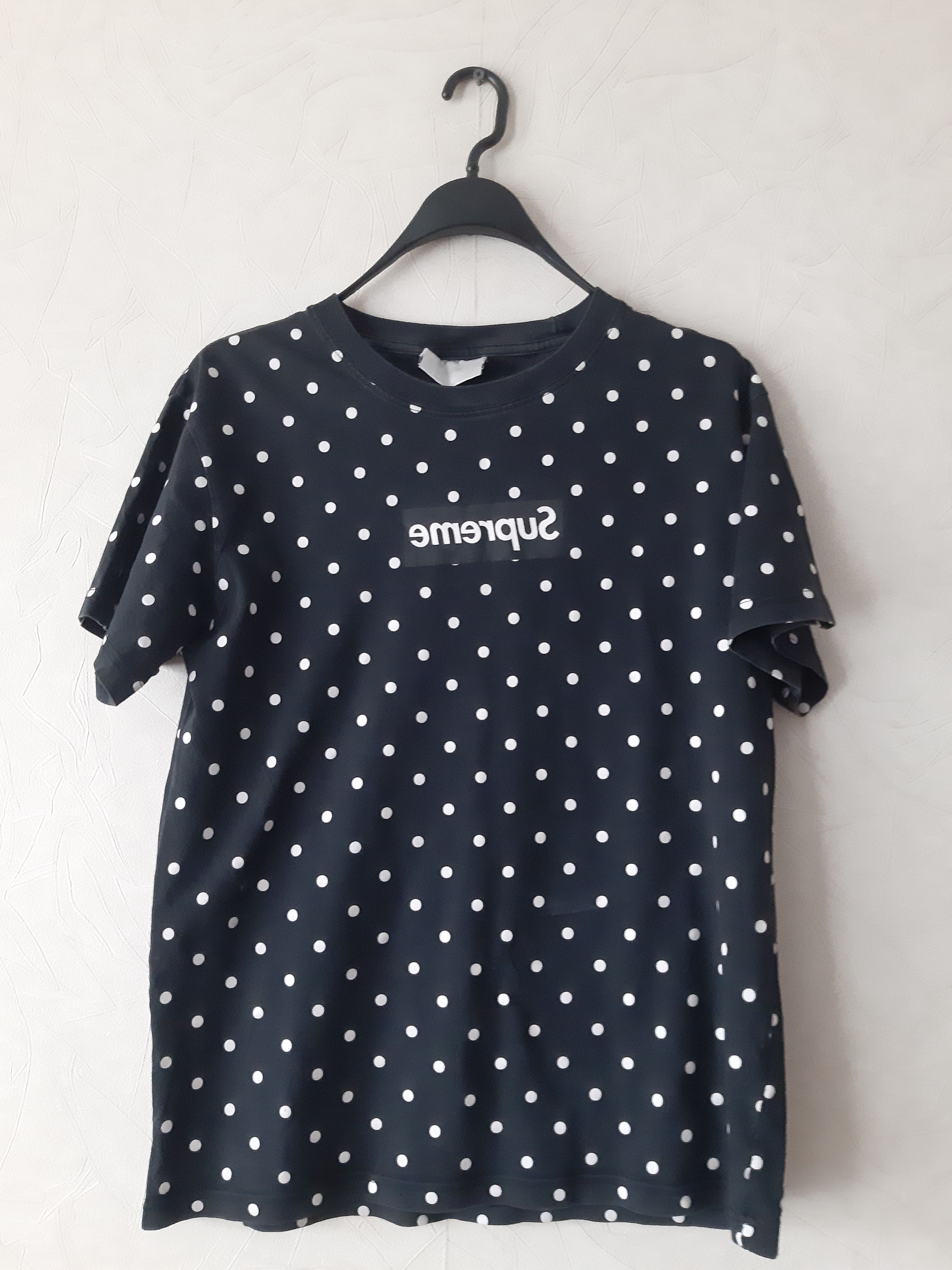 Vintage supreme x comme des garcons cdg polka dot box logo shirt | Grailed