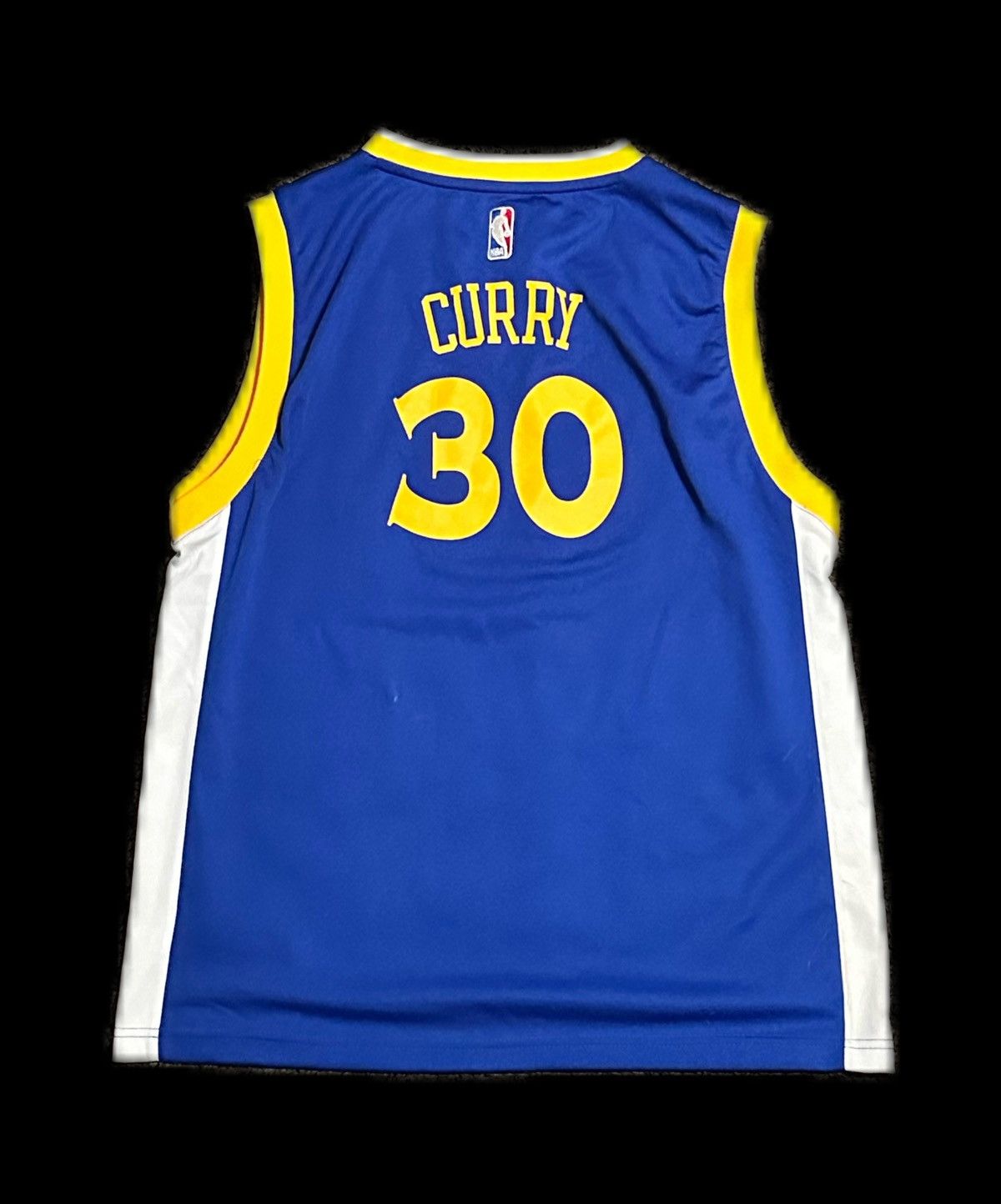 Adidas Steph Curry Blue and Gold Warriors Jersey | Grailed