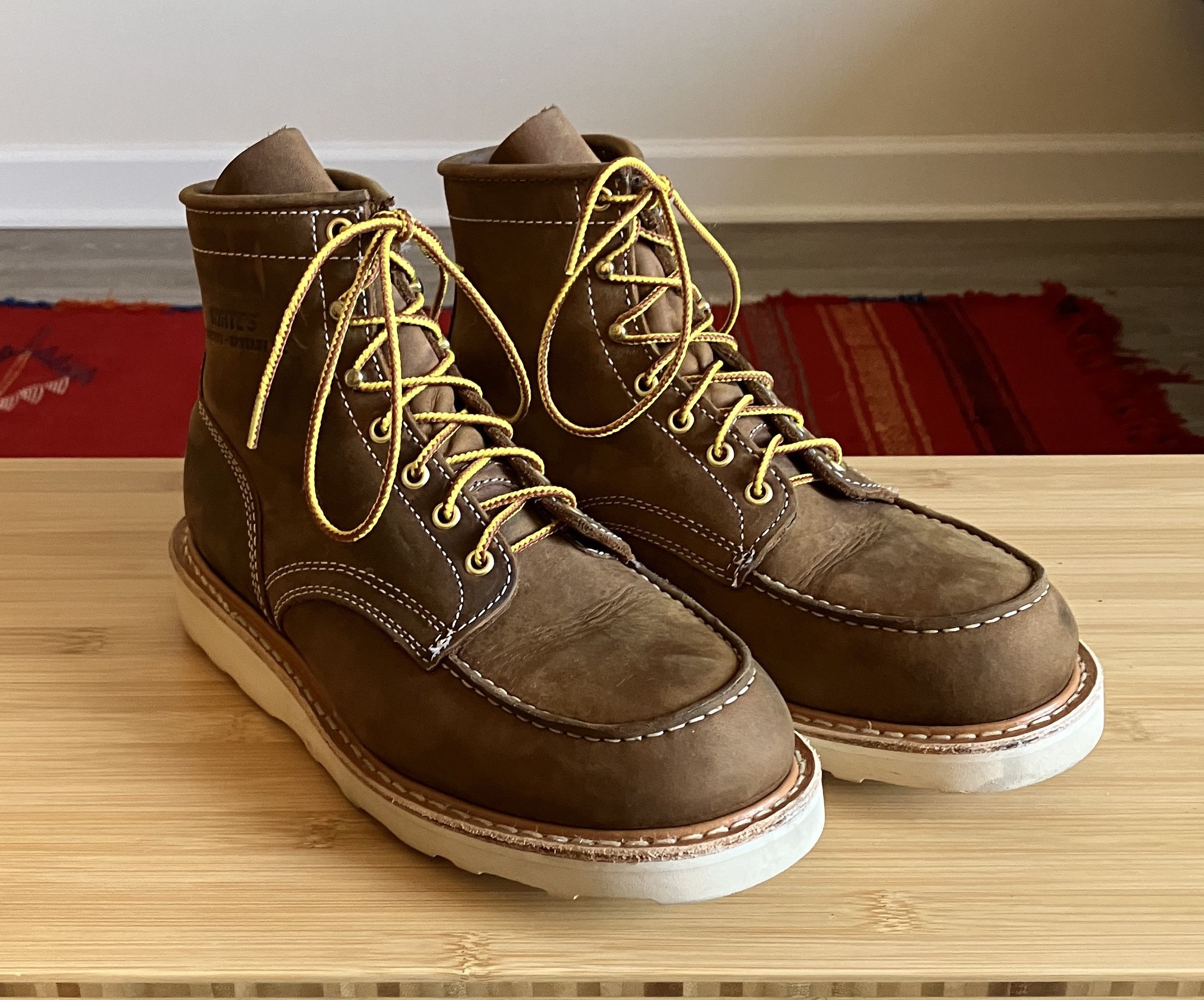 White's Boots Whites Perry Moc Toe, US 8.5EE, Brown Distress | Grailed