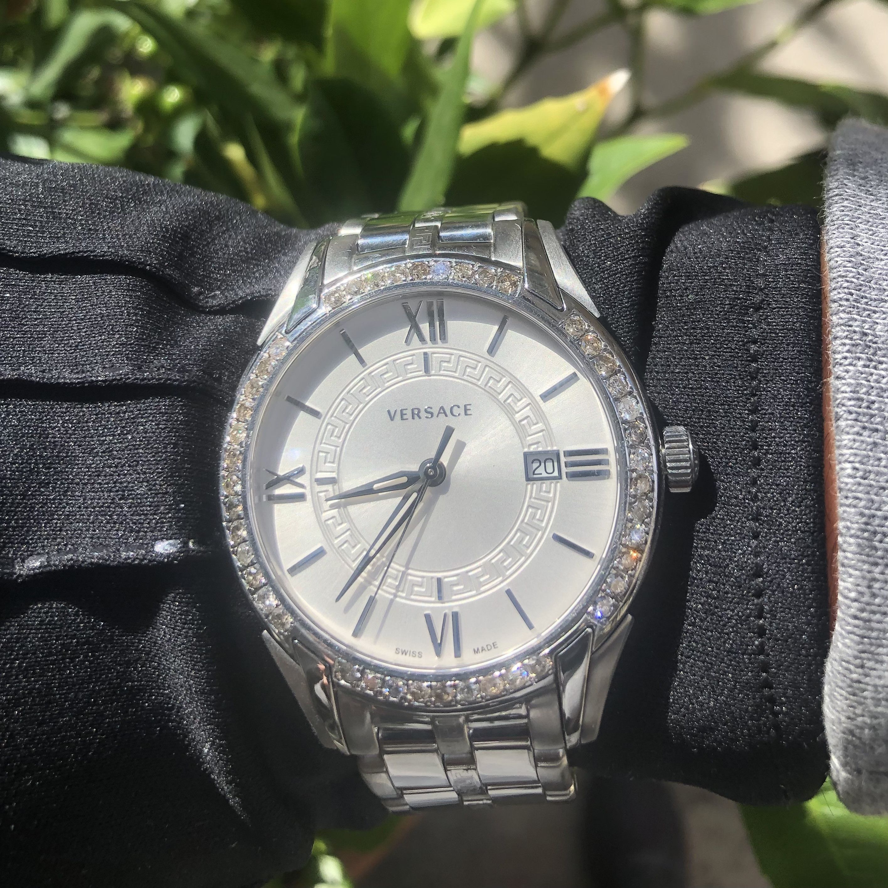 Versace Diamond Versace Men’s 42mm Watch Custom Iced Bezel | Grailed