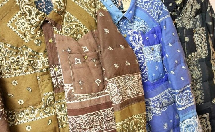 Visvim VisviICT Bandana Kerchiefdown 14 AWICT Cashew Flower Down | Grailed
