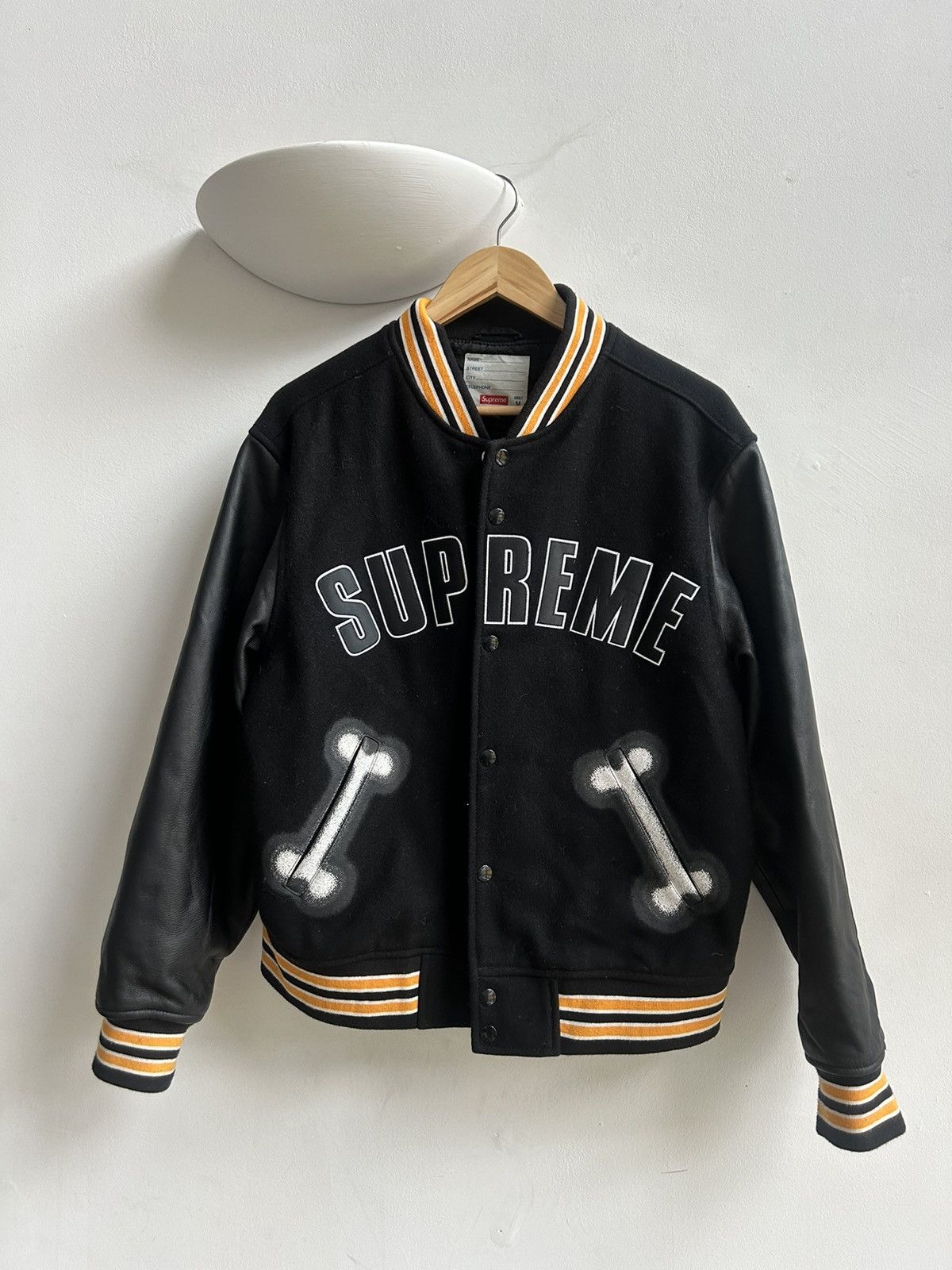 Supreme Supreme Bone varsity jacket | Grailed