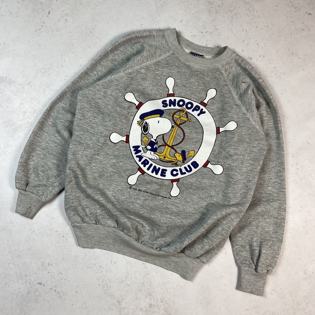 Vintage 90s Rare Vintage Snoopy Marine Club Sweatshirt Cartoon Movie ...