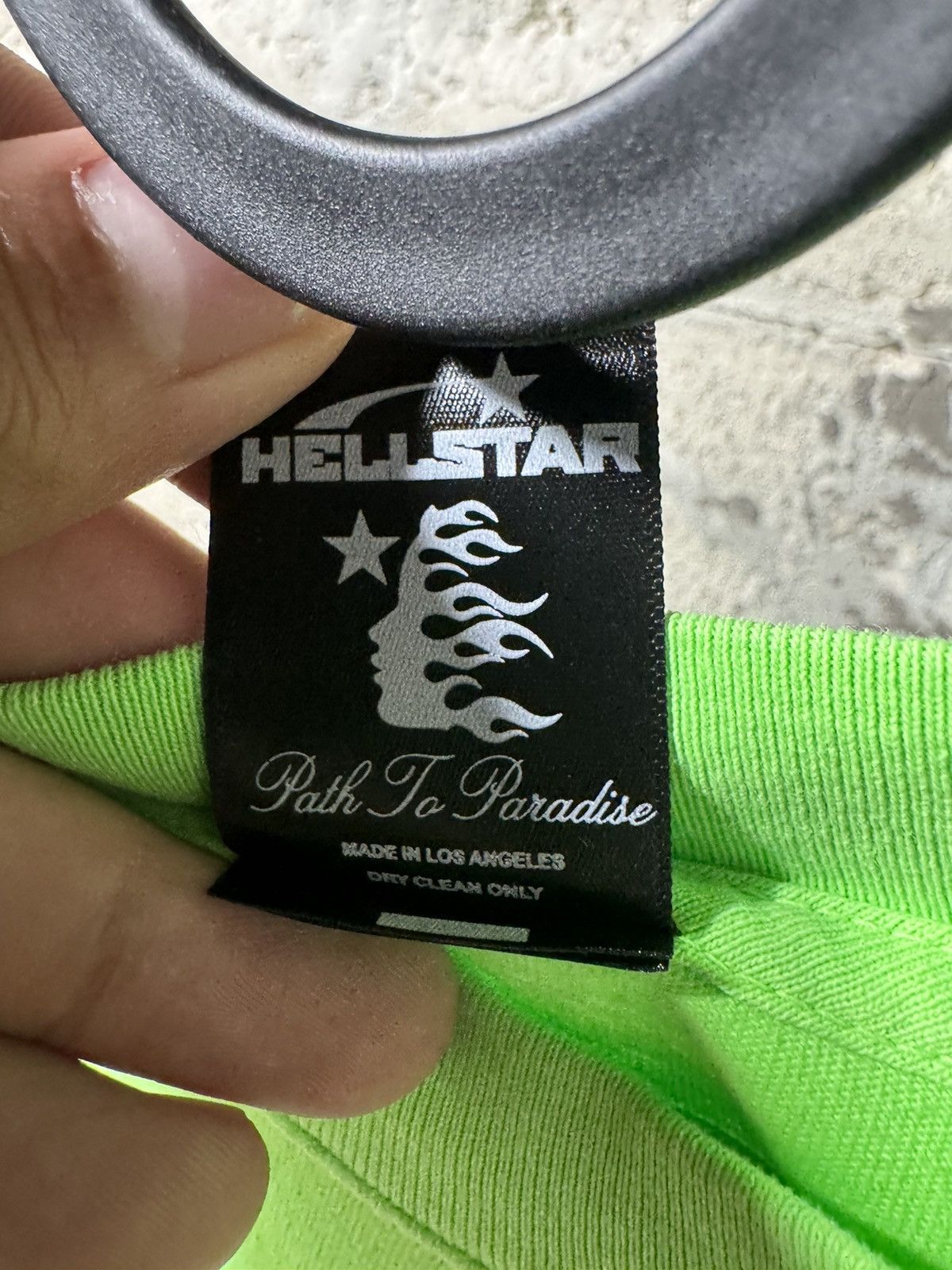 HELLSTAR HELLSTAR Son of God T-Shirt Lime Pink | Grailed