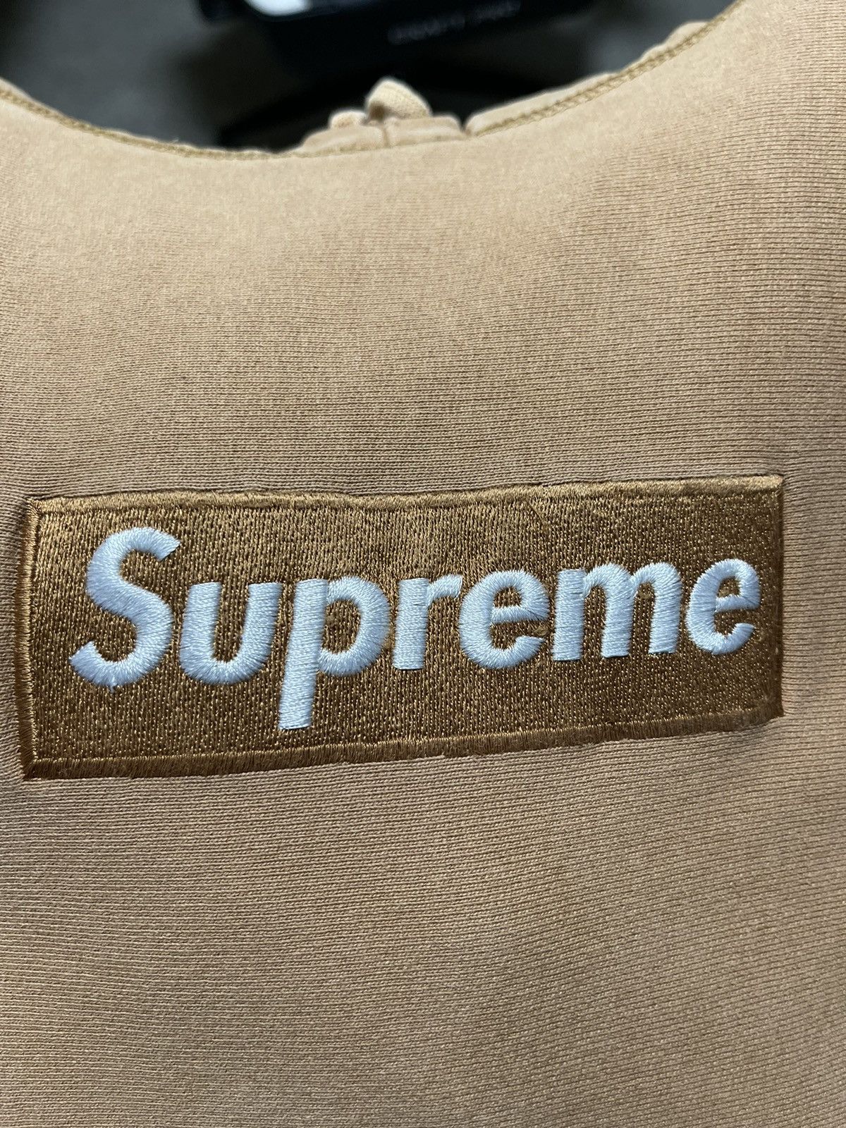 Supreme × Vintage Supreme Khaki Box Logo Hoodie (2002) | Grailed