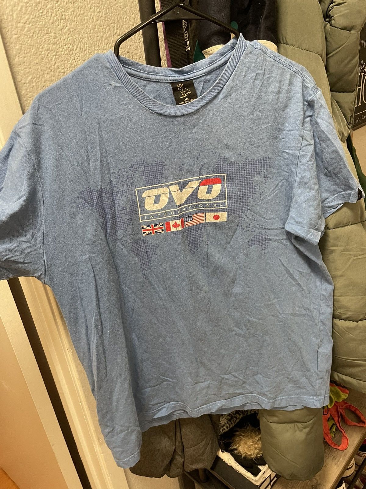Octobers Very Own OVO BLUE INTERNATIONAL SHORT SLEEVE | Grailed