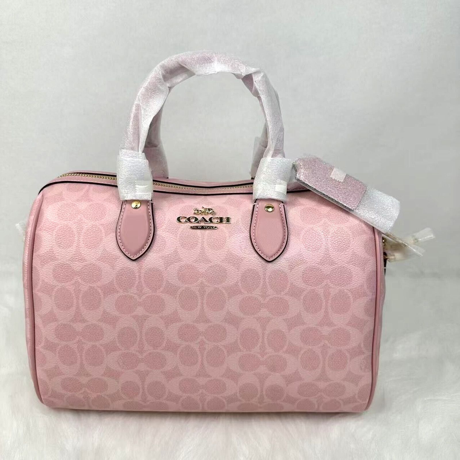 Coach Coach Rowan Large Satchel 2way Signature Canvas Powder Pink | Grailed
