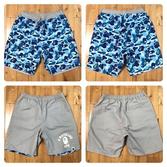 Bape 🔥Reversible🔥 BAPE Shorts ABC camo Blue a bathing ape ★size M | Grailed