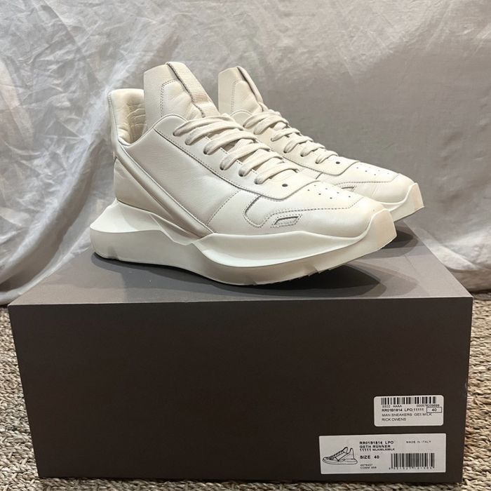 Rick Owens Rick Owens Geth Runner Sneaker Shoe, Milk, Size 40 | Grailed