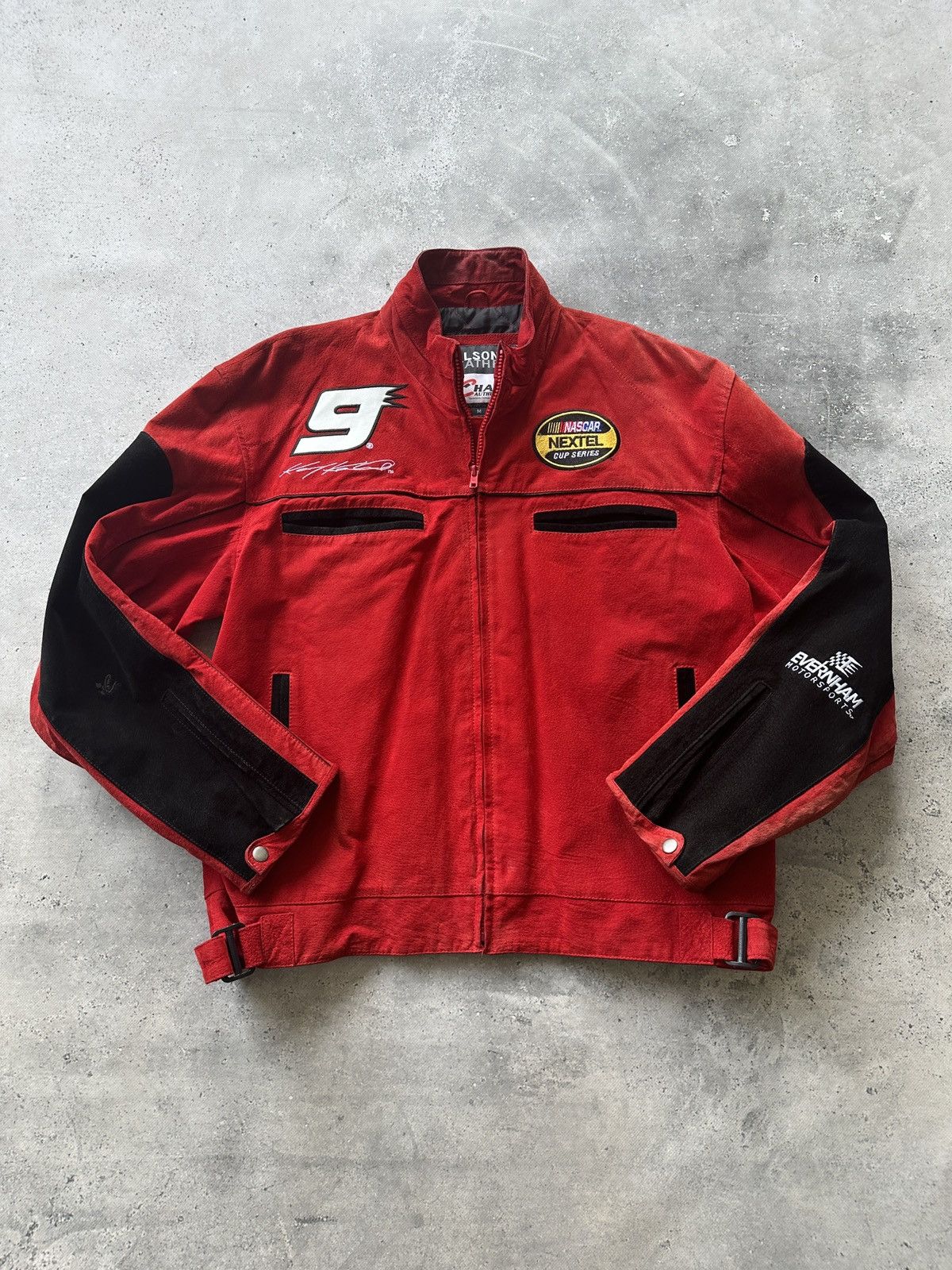 Vintage WILSONS LEATHER CHASE AUTHENTIC DODGE NASCAR #9 KAHNE JACKET ...