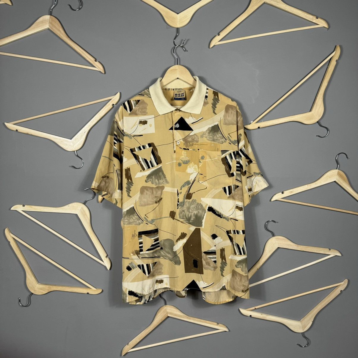 Avant Garde × Vintage Vintage Berkam Silk Polo Shirt | Grailed