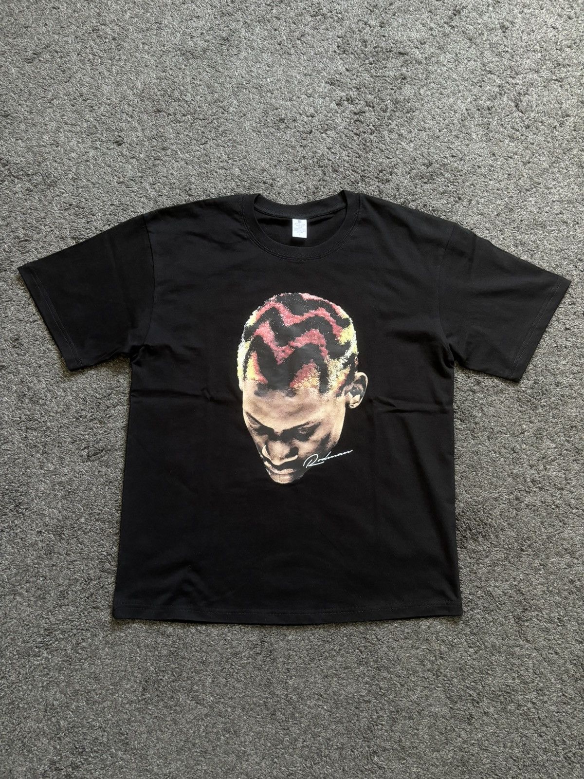 Vintage Vintage basketball Dennis Rodman graphic oversize black tee ...