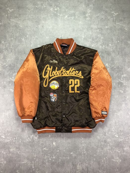 Vintage Rare Baggy Platinum FUBU Harlem Globetrotters Varsity Jacket ...