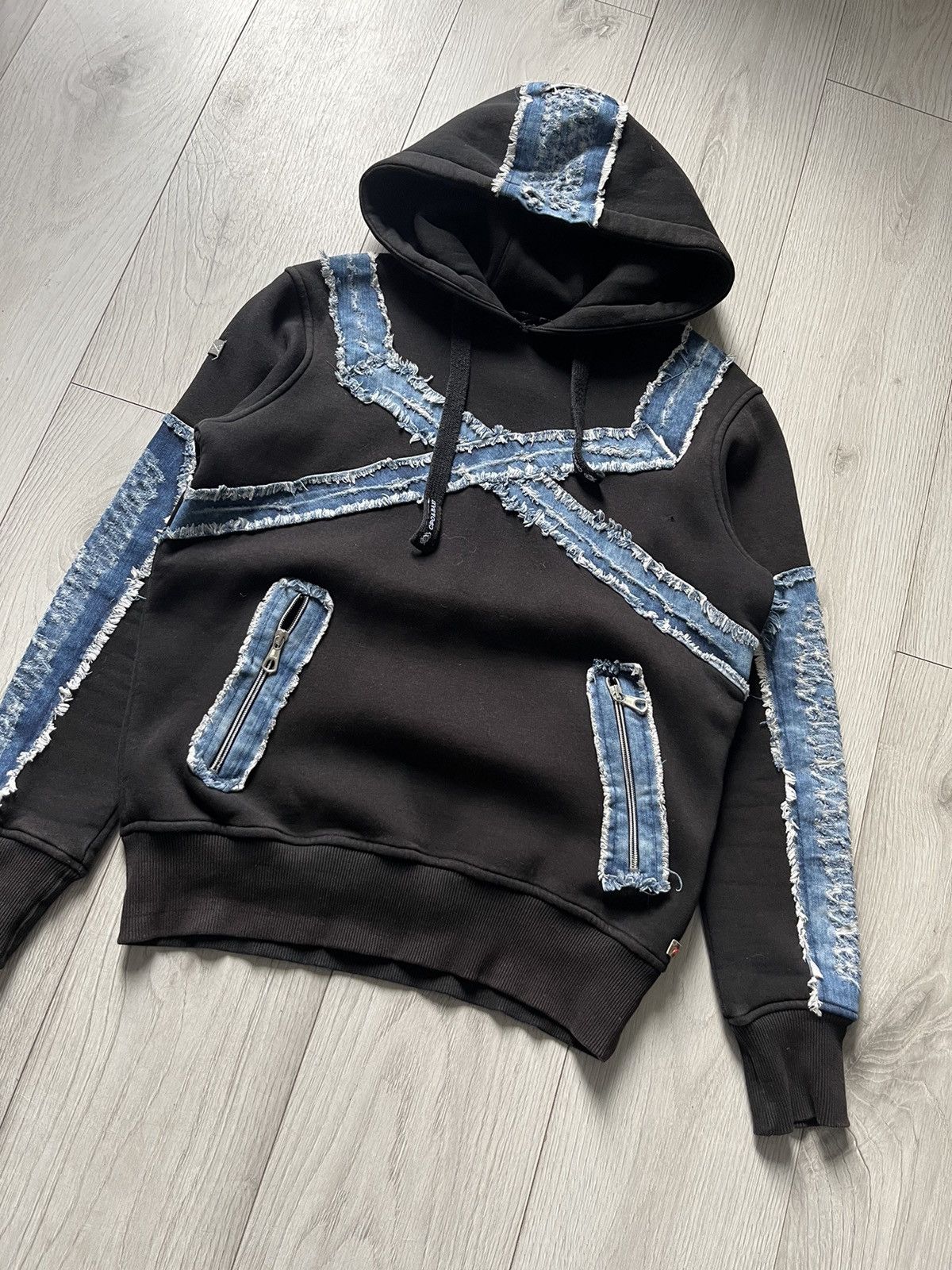 Archival Clothing Cyber y2k opium boxy hoodie distressed skate ...