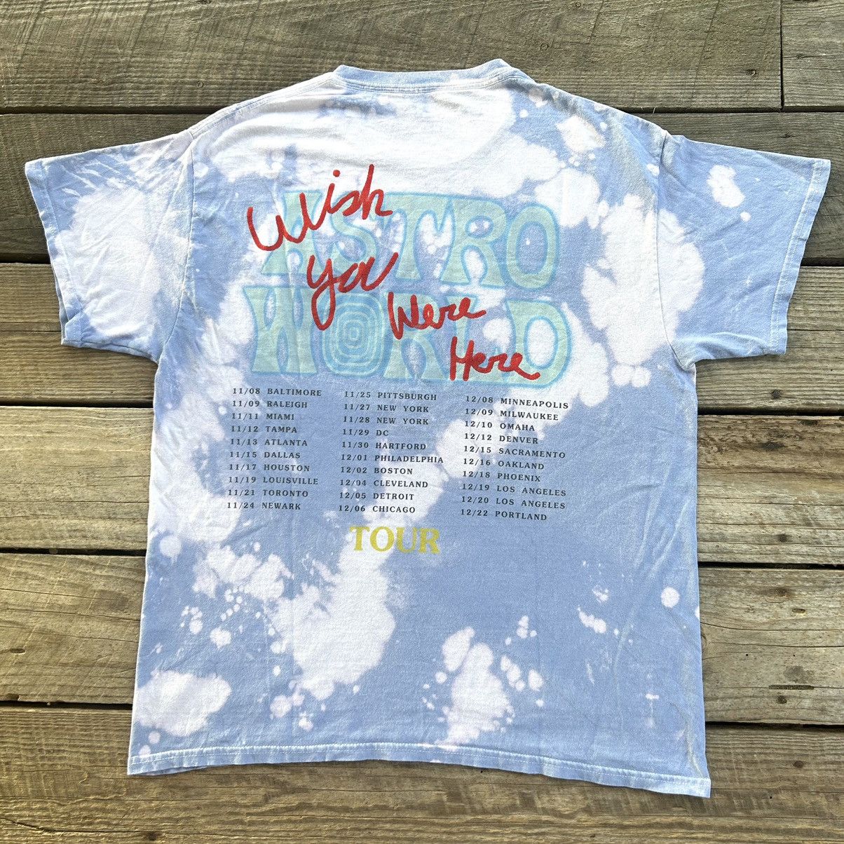 Travis Scott Travis Scott No Bystanders Astroworld Bleach Dye T Shirt ...