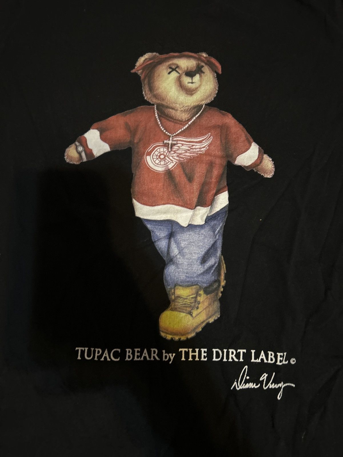 The Dirt Label Tupac Bear T-shirt | Grailed