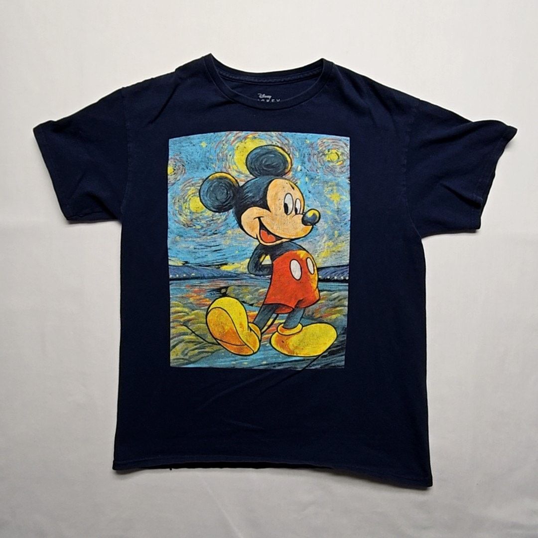 Disney Disney Mickey Mouse Vincent van Gogh Starry Night M Shirt | Grailed