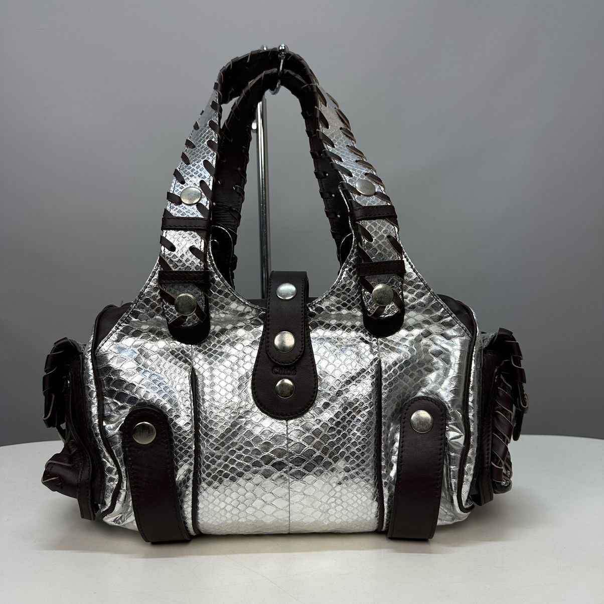 Chloe Chloe Silverado Python Leather Shoulder Bag | Grailed