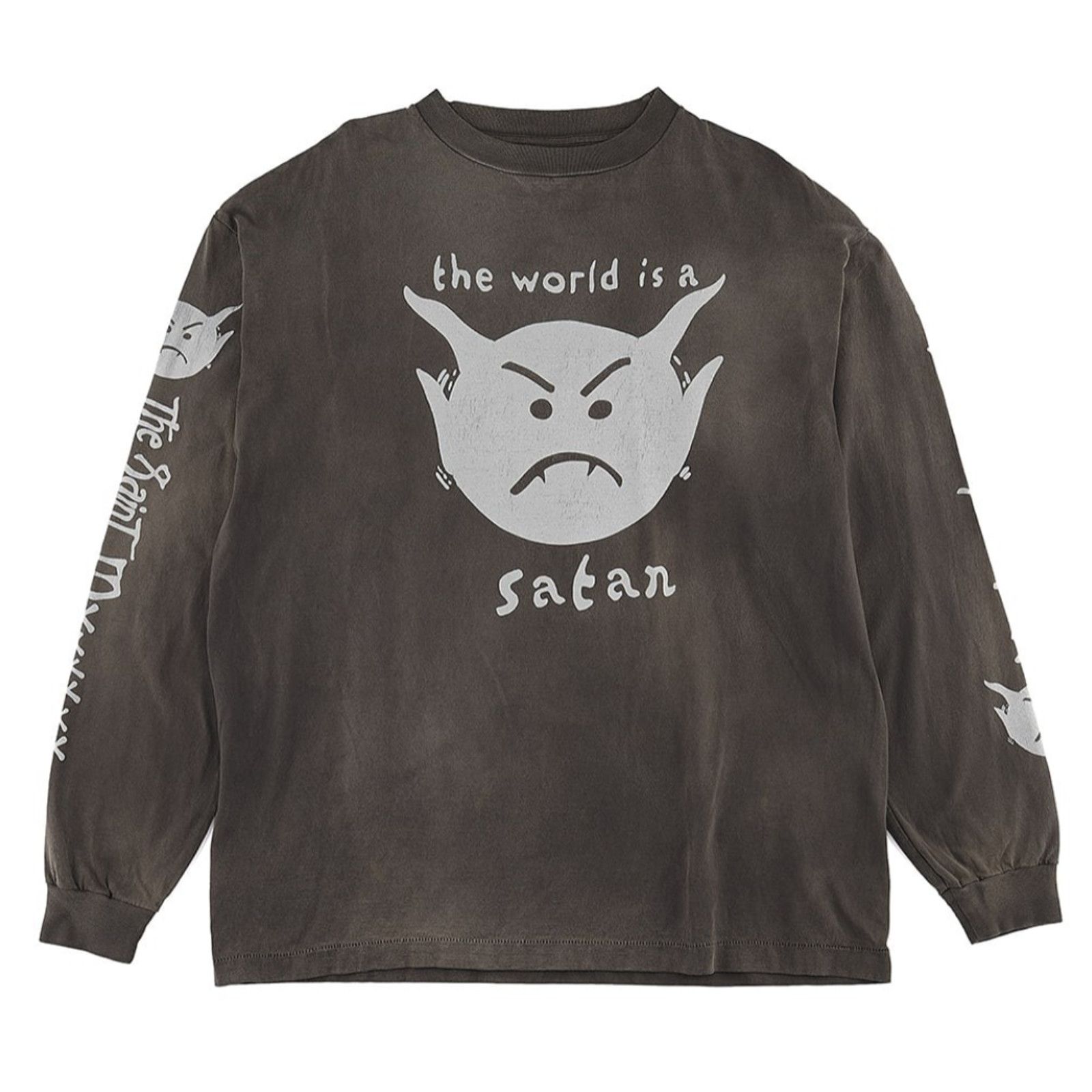 Saint Michael Saint Michael Satan Long Sleeve Tee Shirt Black | Grailed