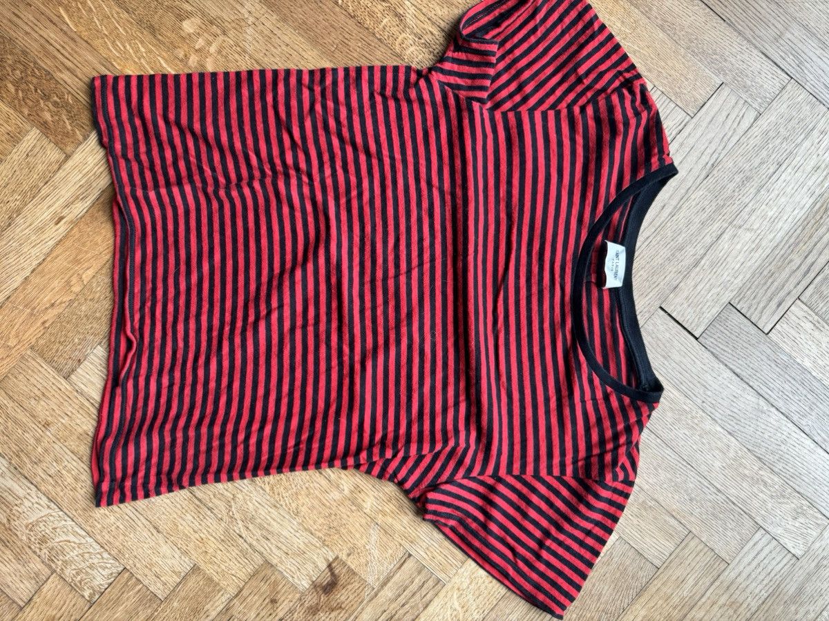 Saint Laurent Paris Hedi Slimane SLP striped short sleeve | Grailed