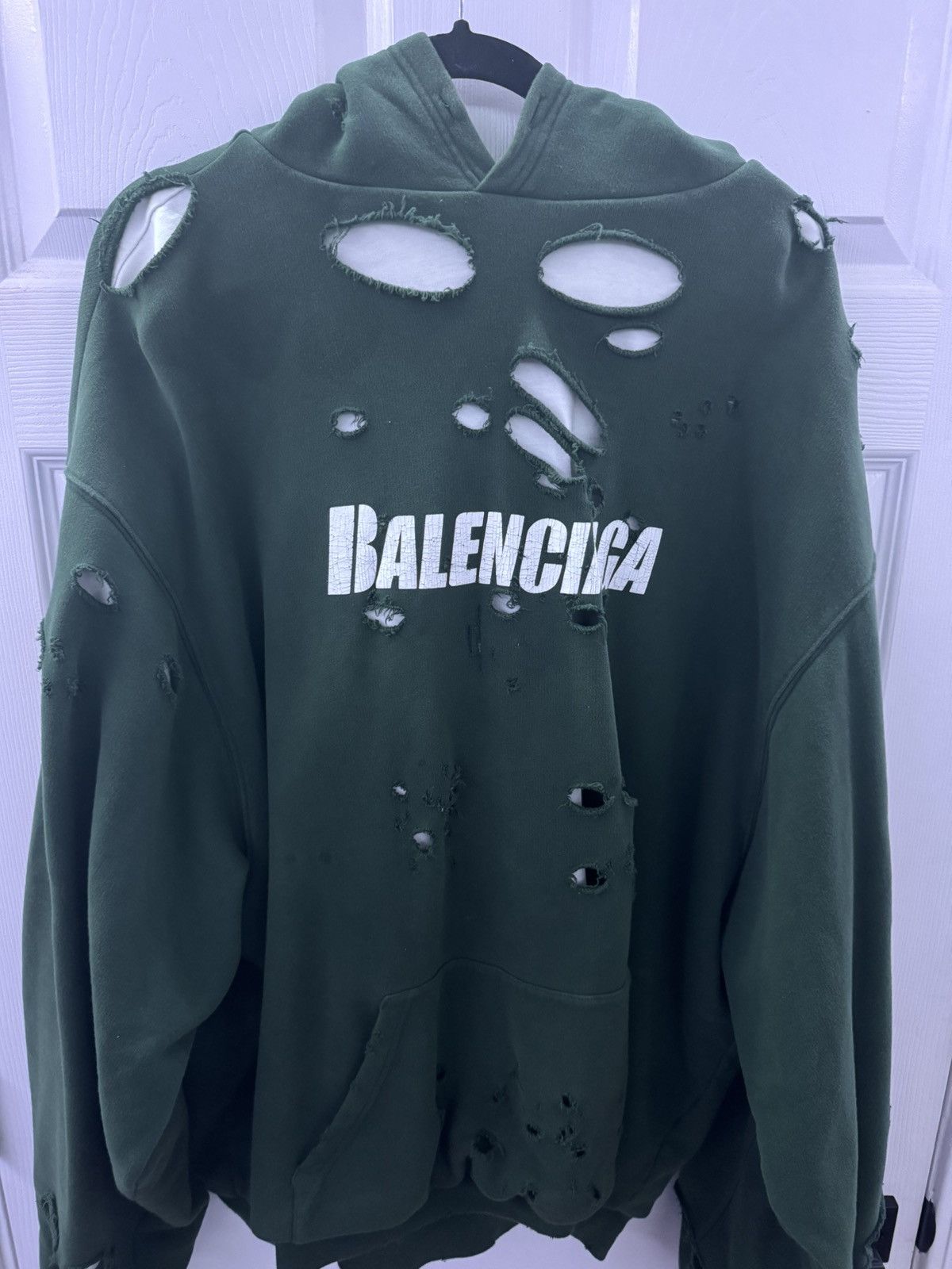 Balenciaga Balenciaga very oversized ripped hoodie | Grailed