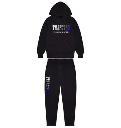 Trapstar London Trapstar chenile decoded tracksuit Black/Blue | Grailed