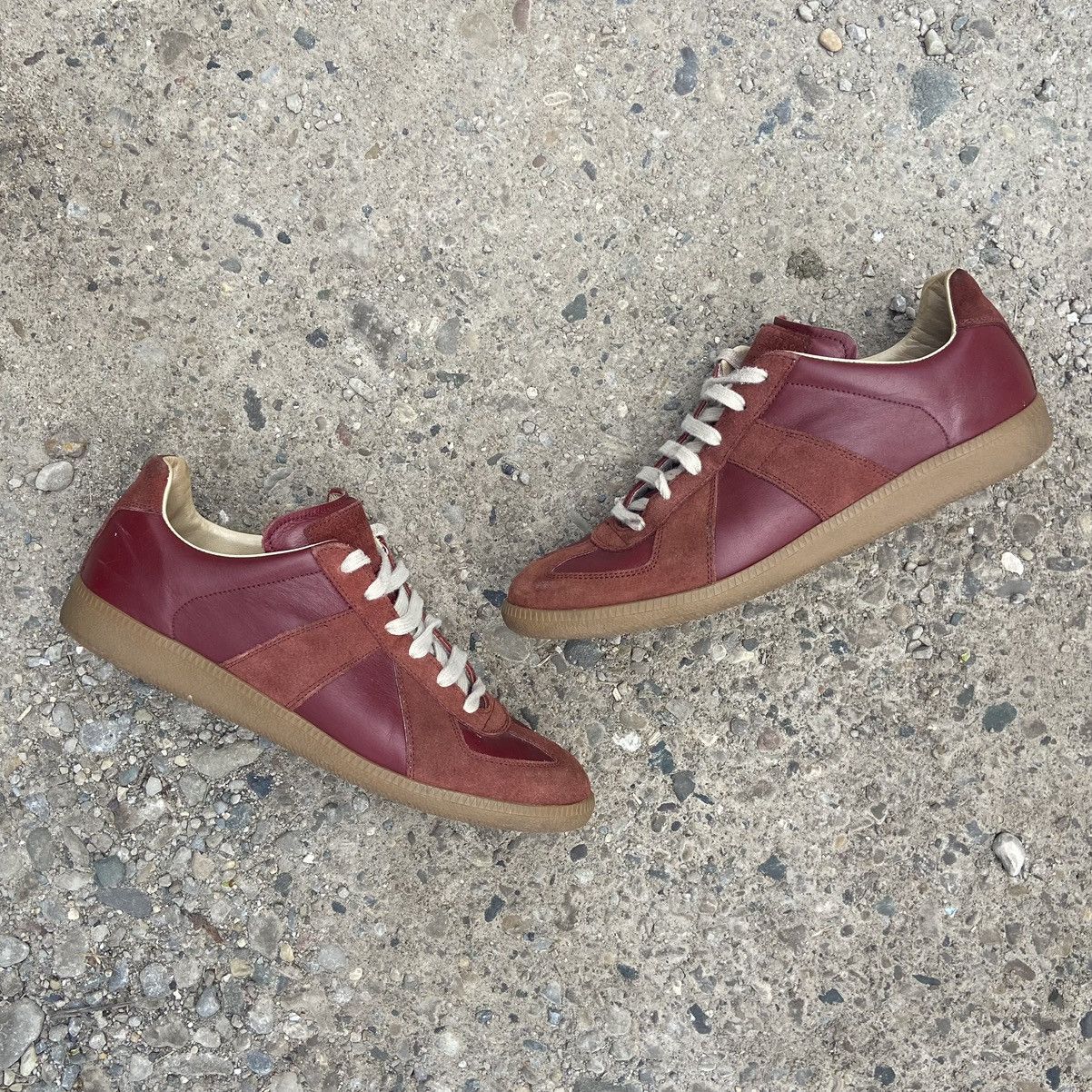 Maison Margiela Margiela Burgundy Red Replica Vintage GAT - 42 | Grailed