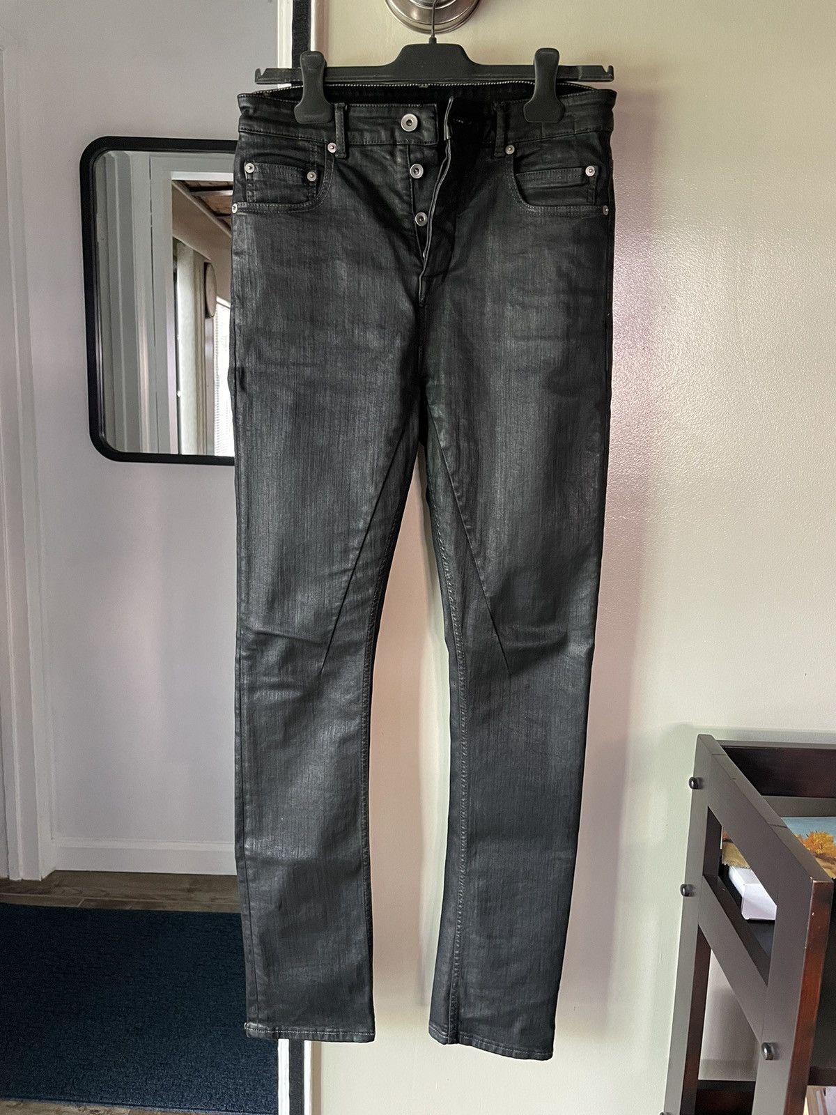 Rick Owens × Rick Owens Drkshdw Rick Owens DRKSHDW Black Waxed Detroit ...