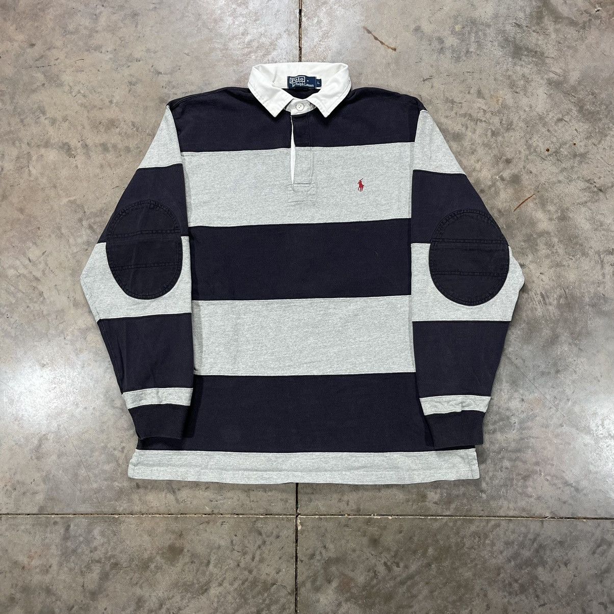 Polo Ralph Lauren × Vintage Vintage Polo Ralph Lauren Rugby Shirt Striped Pony Logo 90s | Grailed