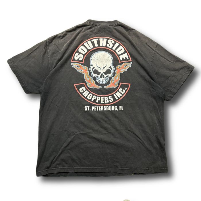 Harley Davidson Southside Choppers Y2K Vintage Black Faded Funny Bike Tee | Grailed