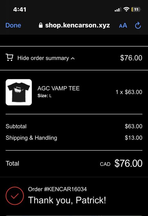 Playboi Carti Ken Carson AGC Vamp tee | Grailed