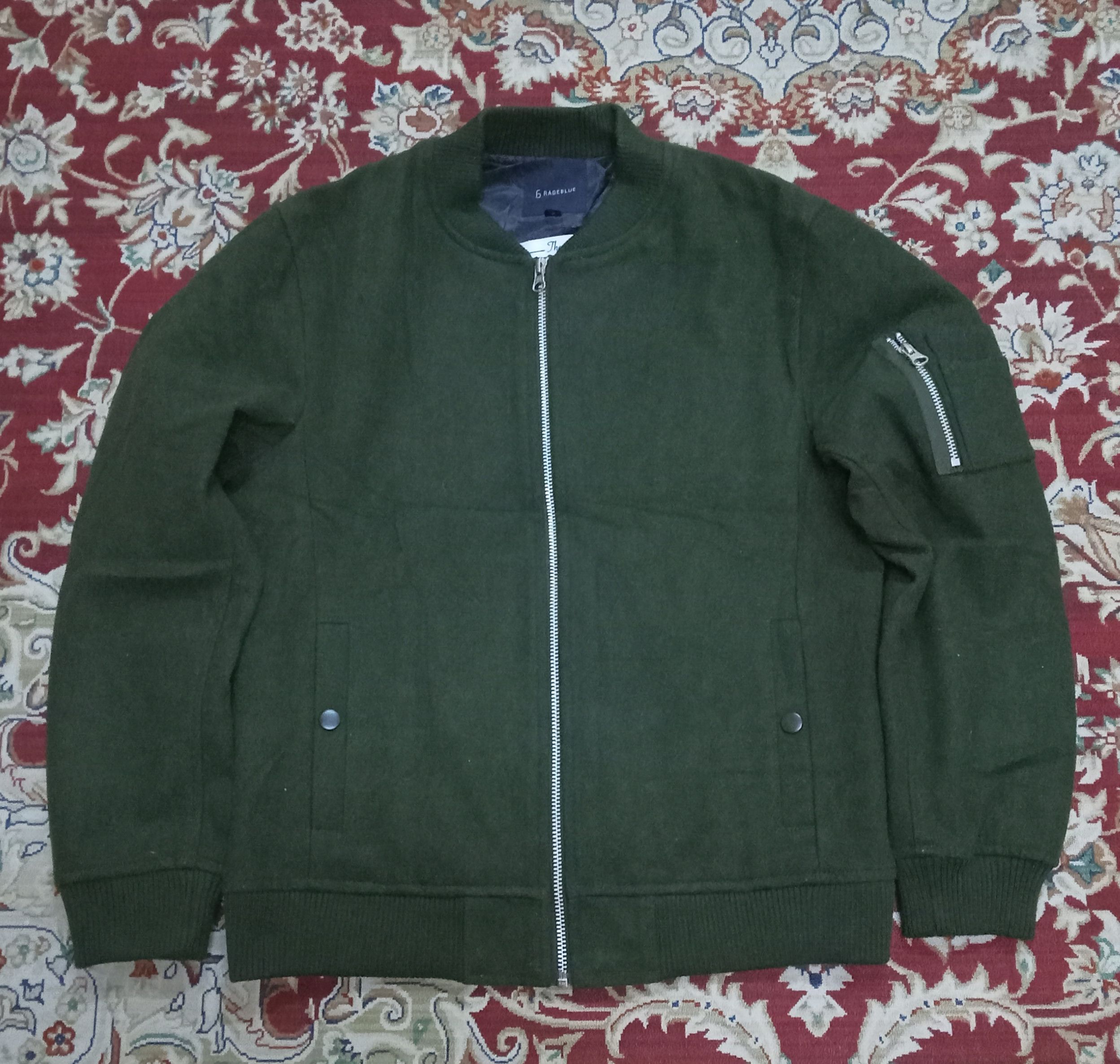 Rageblue Rageblue Australian Merino Wool Bomber Jacket | Grailed