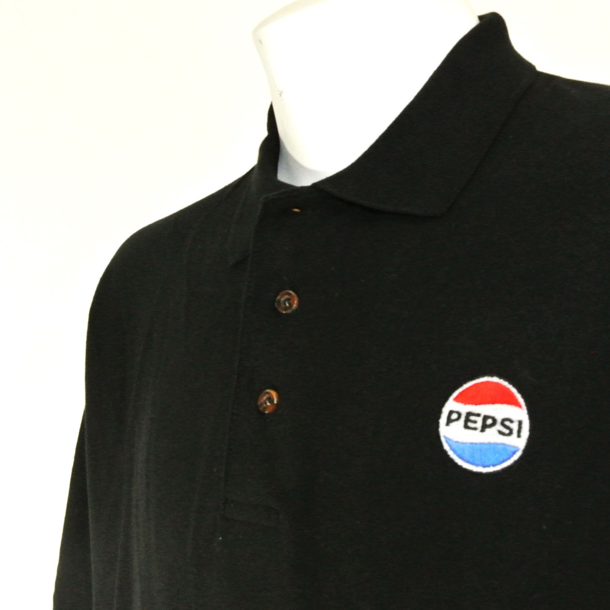 Mando PEPSI Cola Merchandising Employee Uniform Black Polo Shirt | Grailed